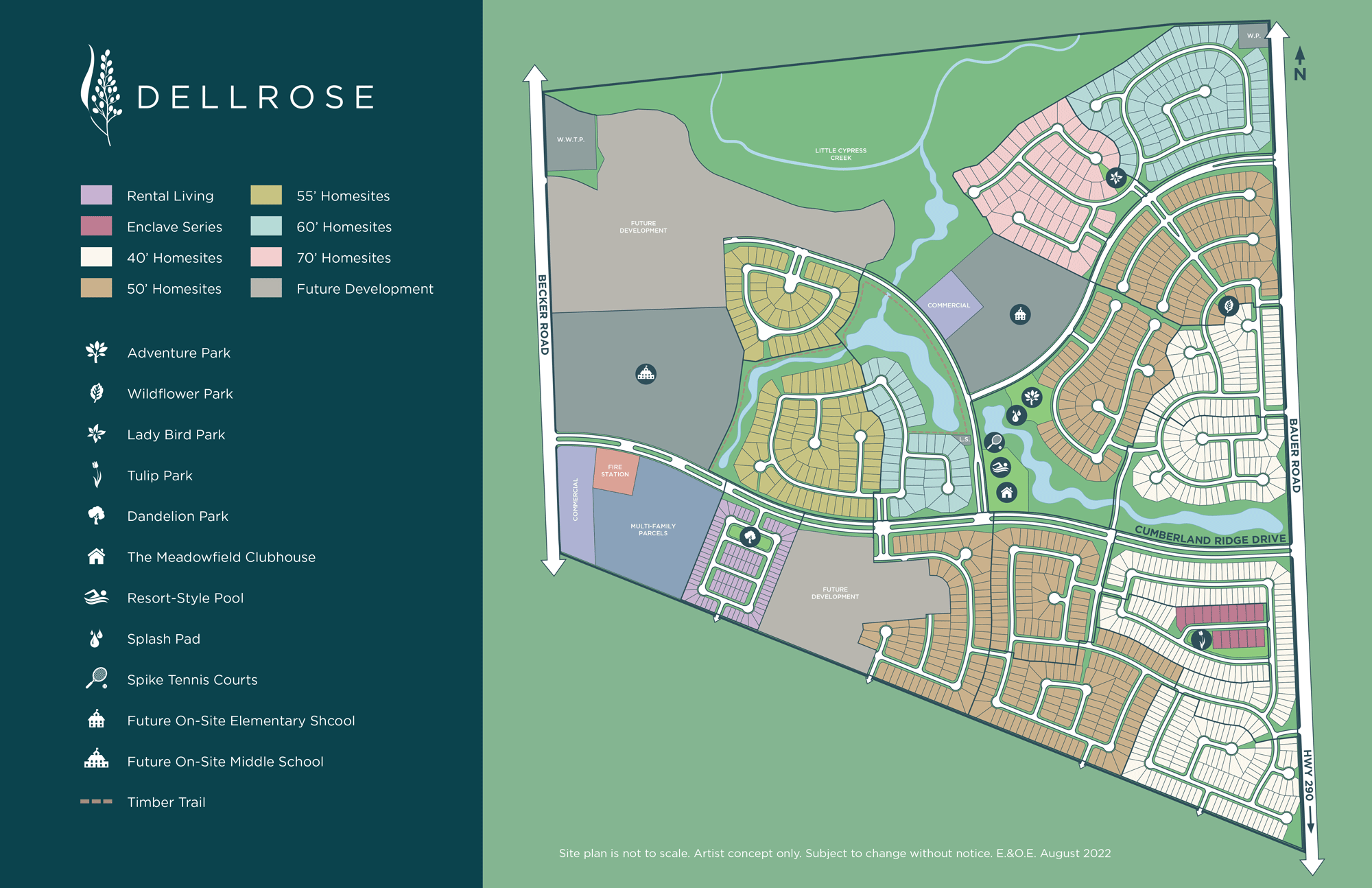 Community Map | Dellrose in Hockley, TX | Dellrose Living